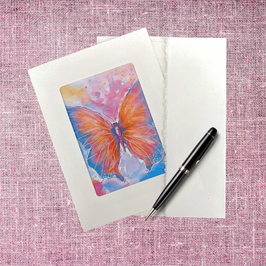 Watercolor Butterfly Notecard Set, Nature Stationery Gift - Etsy
