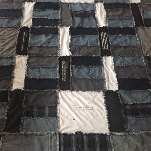 Denim Rag Quilt - Etsy