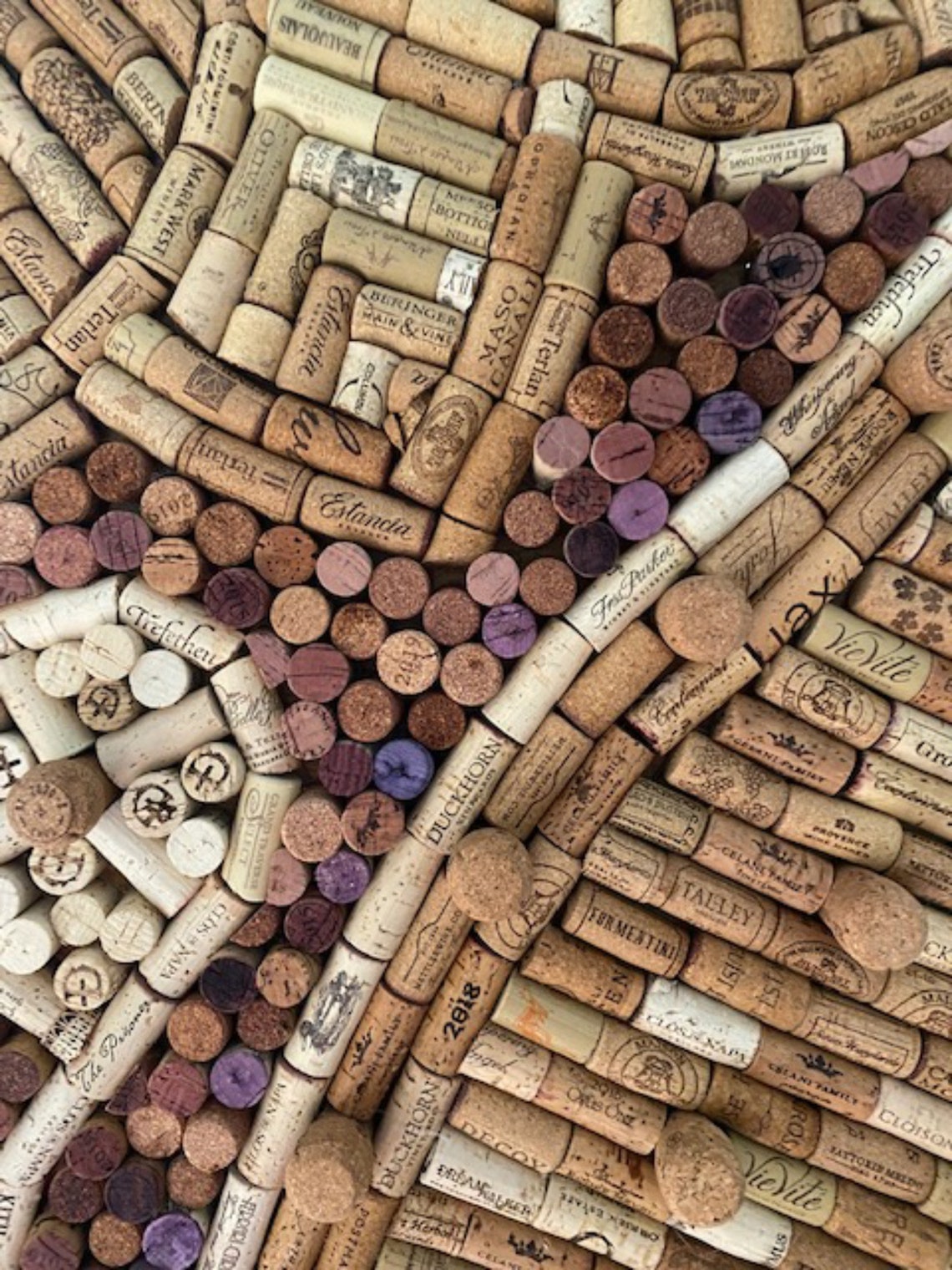 Wine Cork Art Abstract Sunflower Art Wine Lover Gift Recycled Cork Wall ...