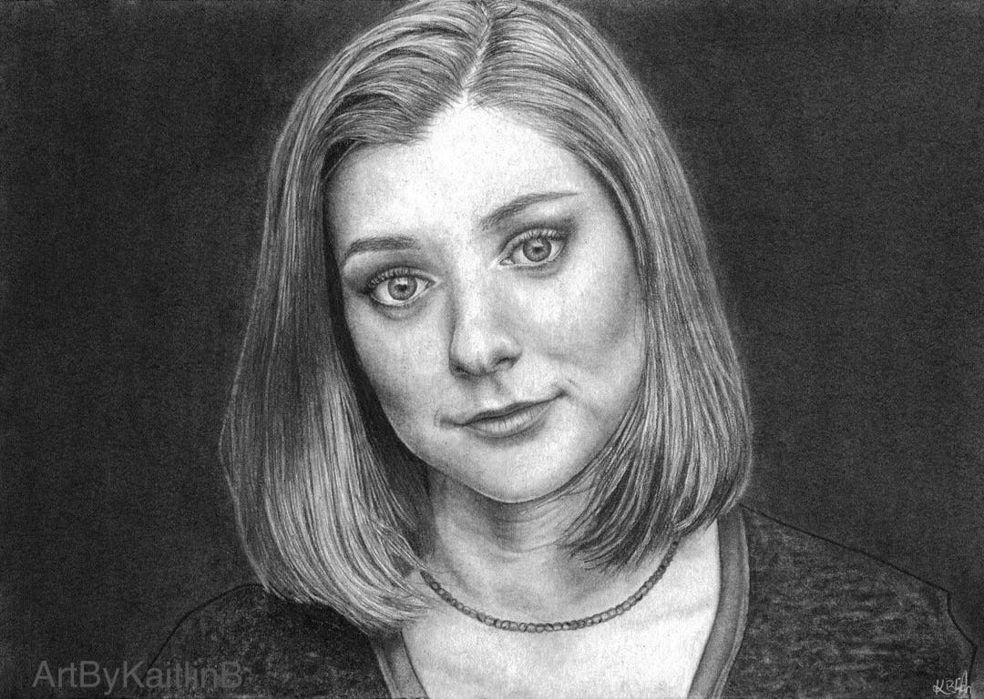 LIMITED*** ORIGINAL Drawing of Alyson Hannigan - Etsy