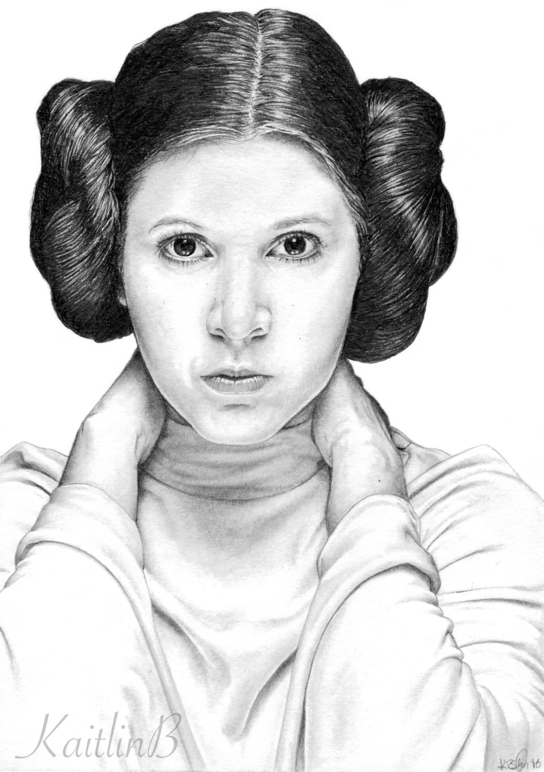 Princess Leia Hair Drawing