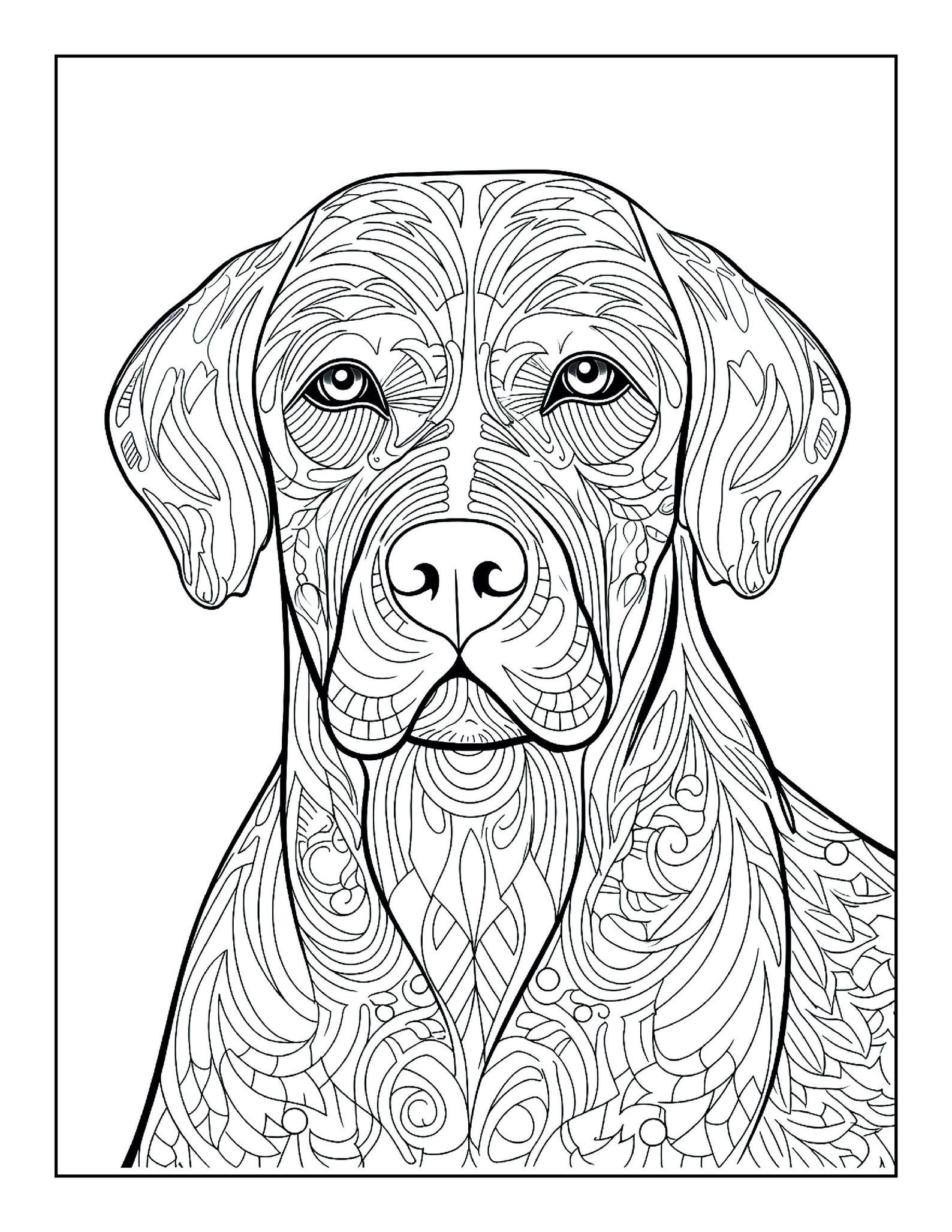 Dog Printable Coloring Pages - Etsy