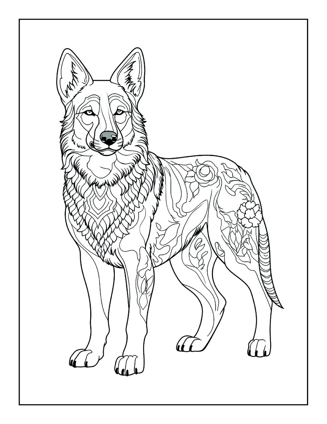 Dog Printable Coloring Pages - Etsy
