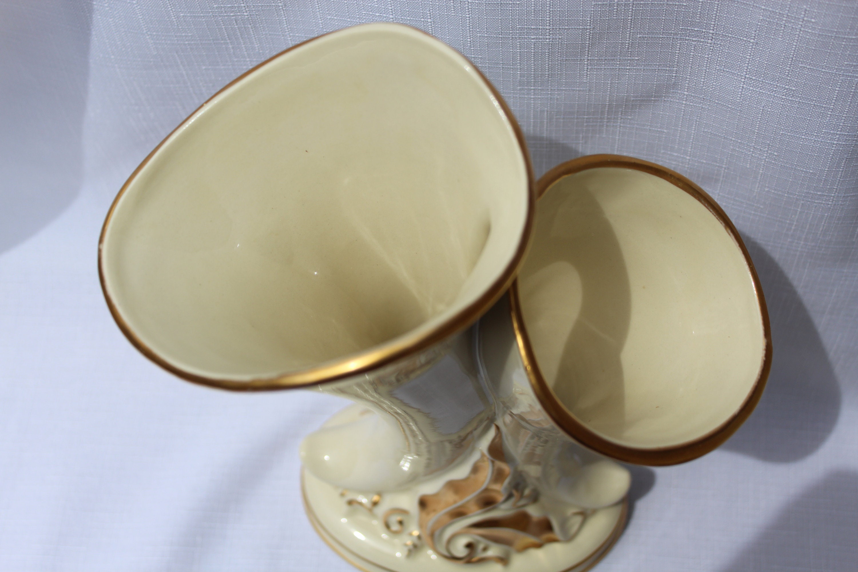 Princeton China Double Horn Cornucopia or Trumpet Vase - Etsy