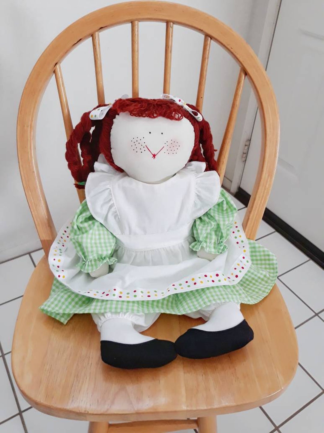 Large Handmade Rag Doll Red Hair Doll With Freckles White - Etsy