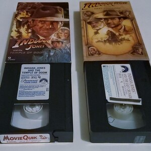 Indiana Jones VHS Tapes - Etsy