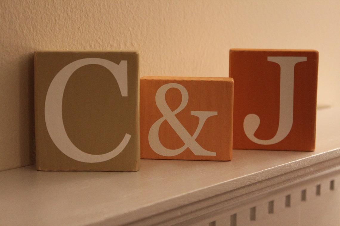 CUSTOM Wooden Letter Blocks Distressed Blocks Room Decor - Etsy