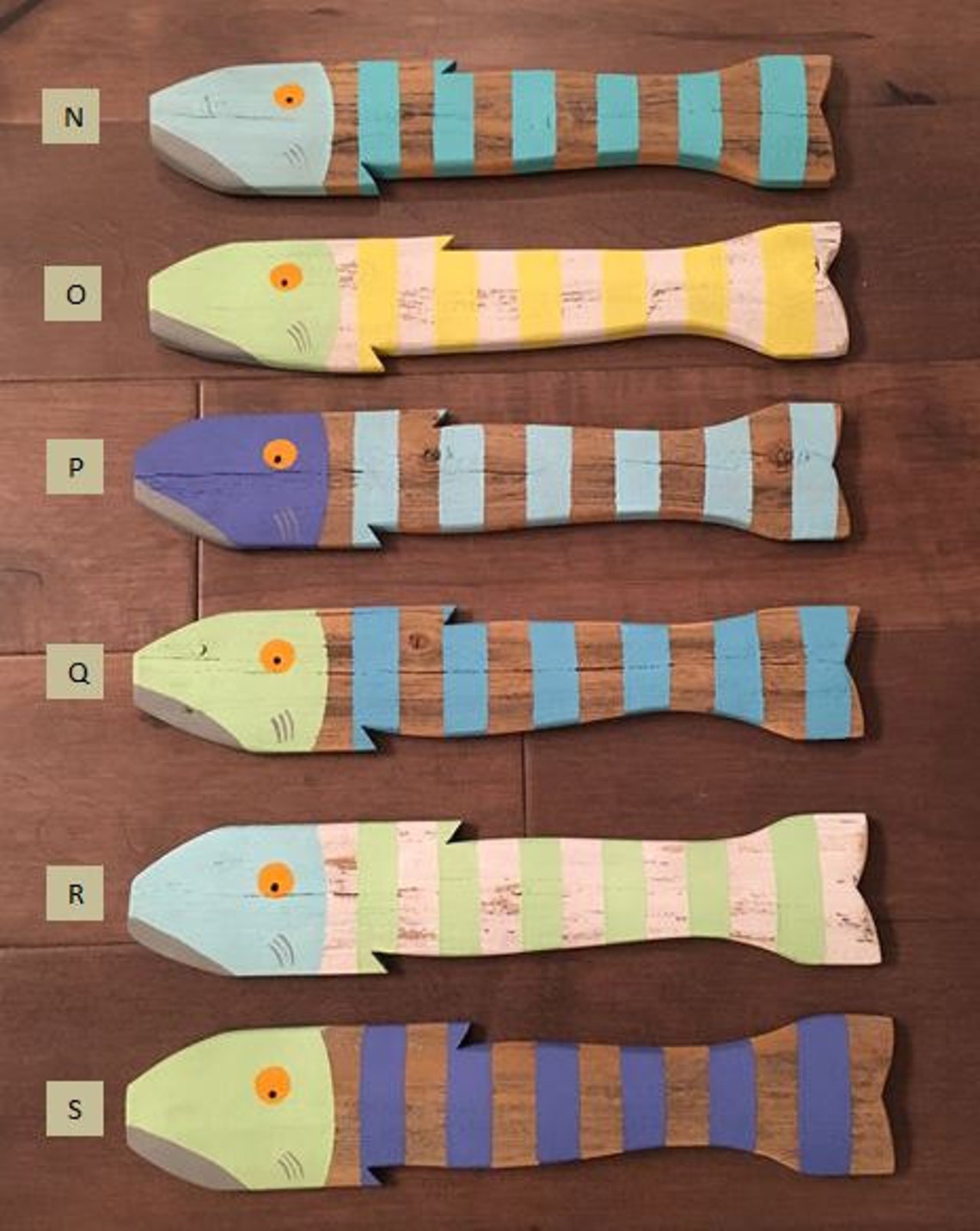 INDIVIDUAL Reclaimed Wooden Picket Fish - Etsy