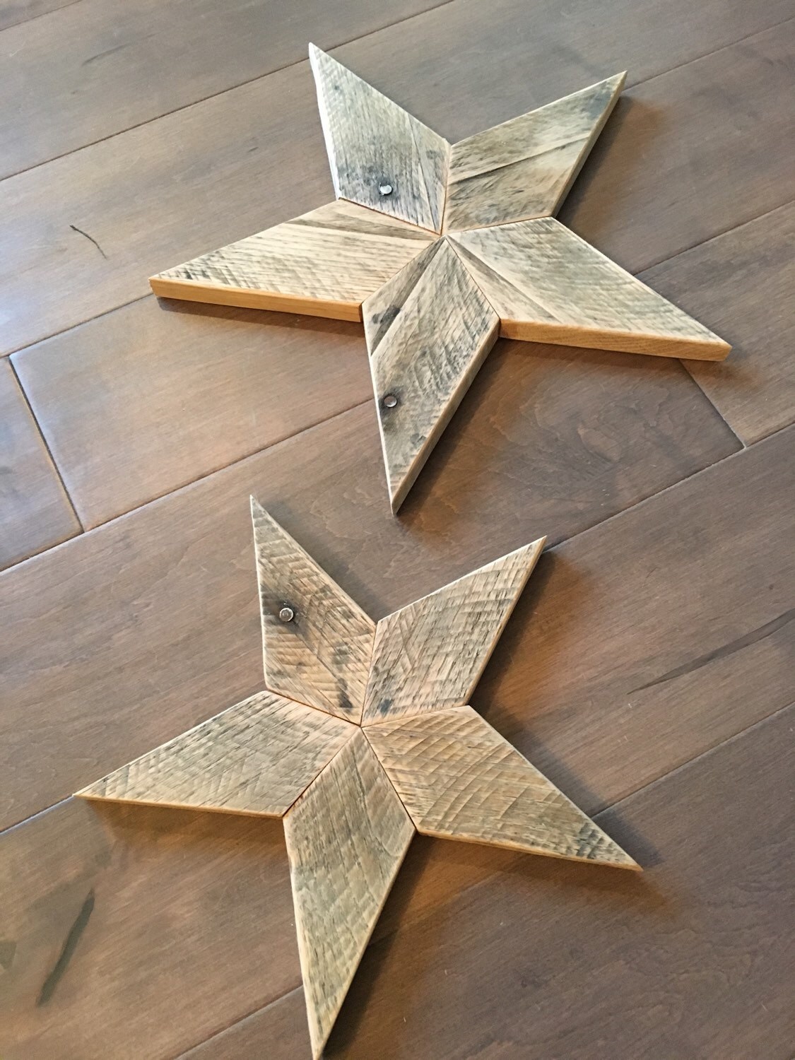 Set of 2 Reclaimed Wood Star Wooden Star Star Wall Art | Etsy