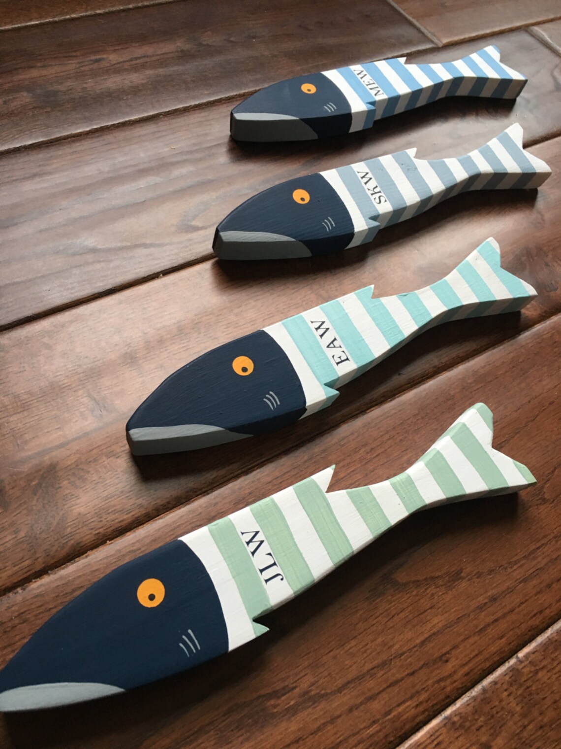 SET OF 4 Pallet Fish Nautical Fish Decor Reclaimed Fish - Etsy