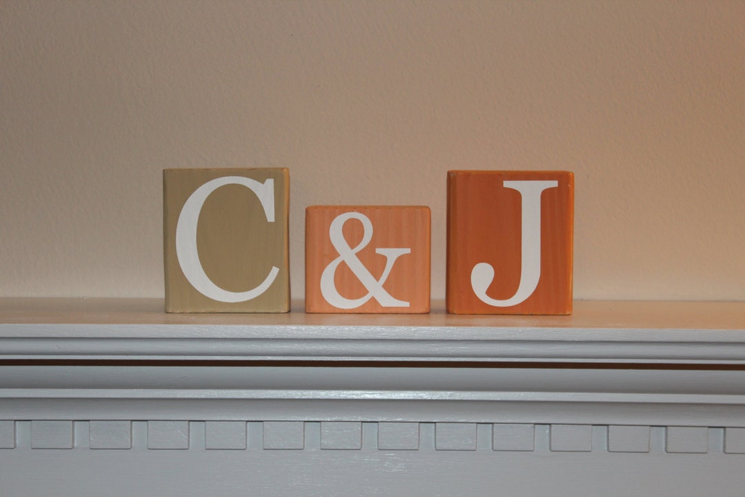CUSTOM Wooden Letter Blocks Distressed Blocks Room Decor - Etsy