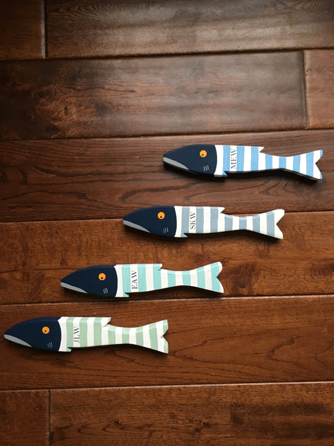 SET OF 4 Pallet Fish Nautical Fish Decor Reclaimed Fish - Etsy