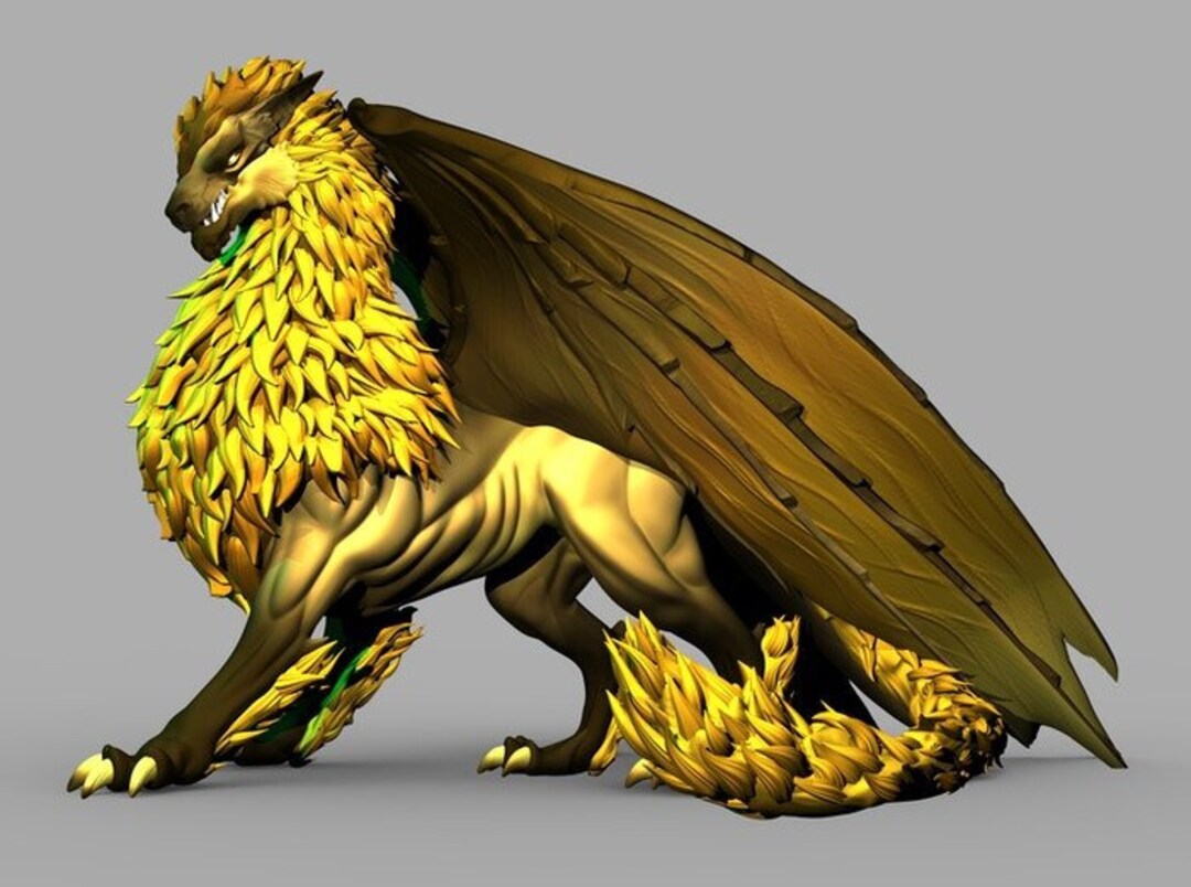 Lion Drake Unpainted 3D Printed Resin Figure - Etsy