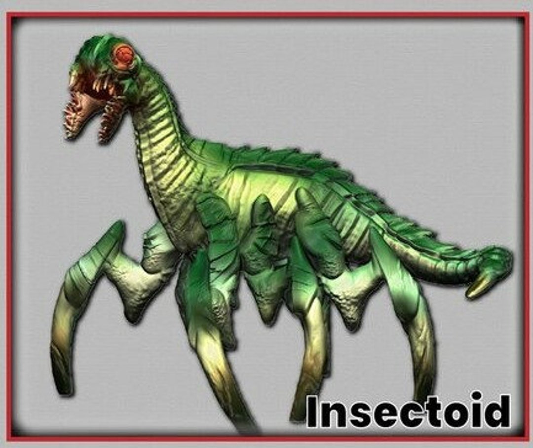 Insectoid Unpainted 3D Printed Resin Figure - Etsy