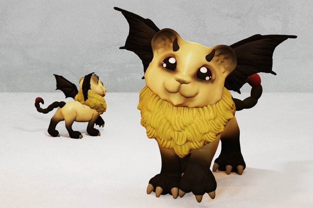 Manticore Baby Unpainted 3D Printed Miniature - Etsy