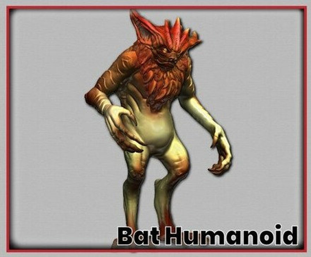 Bat Humanoid/werebat Unpainted 3D Printed Resin Figure - Etsy