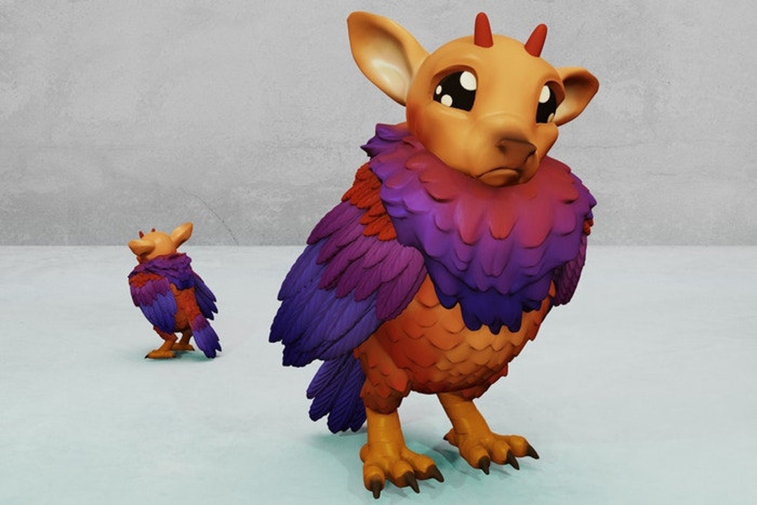 Peryton Baby Unpainted 3D Printed Miniature - Etsy