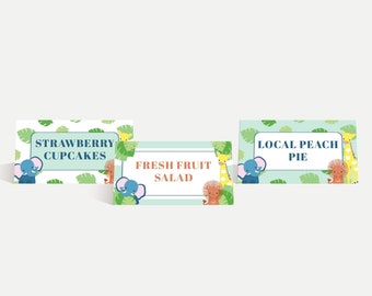 Safari food labels | Etsy