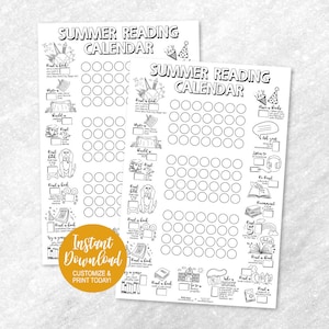 Reading Calendar for Kids, Reading Wall Calendar, Monthly Reading ...
