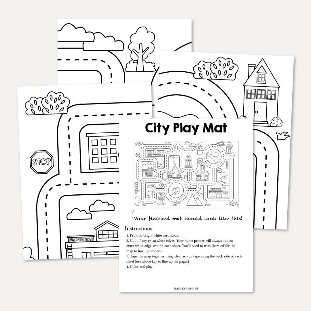 Car Mat for Kids, Car Mat Kids, Car Play Mat for Kids, Car Play Mat Kit ...