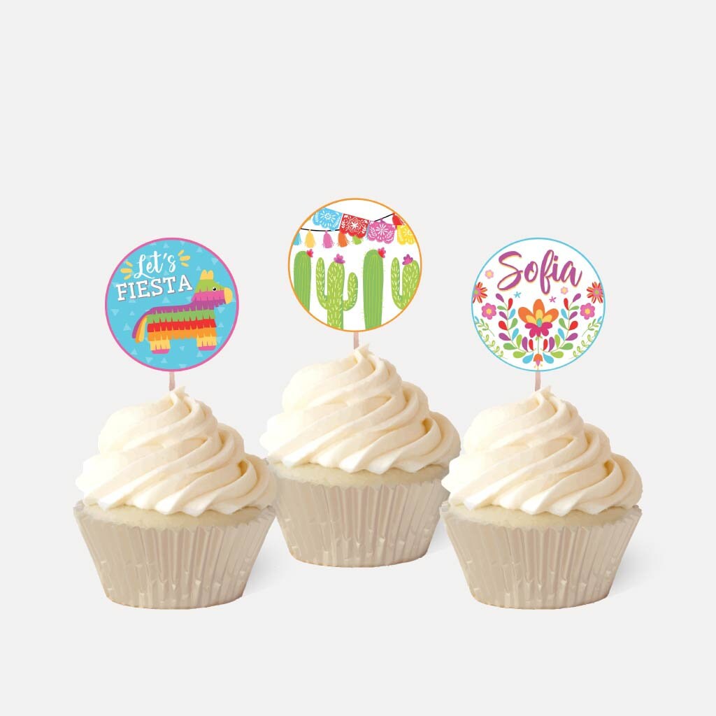 Party Toppers, Fiesta Birthday Party, Printable Toppers, Personalized ...
