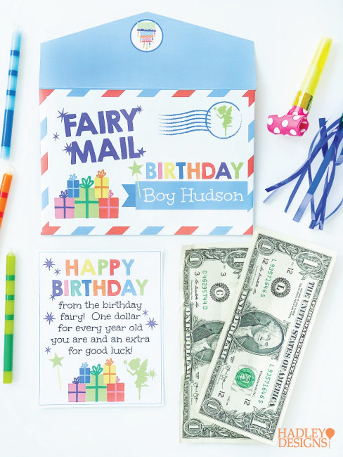 Birthday Fairy Mail Printable Template Editable DIY Fairy | Etsy
