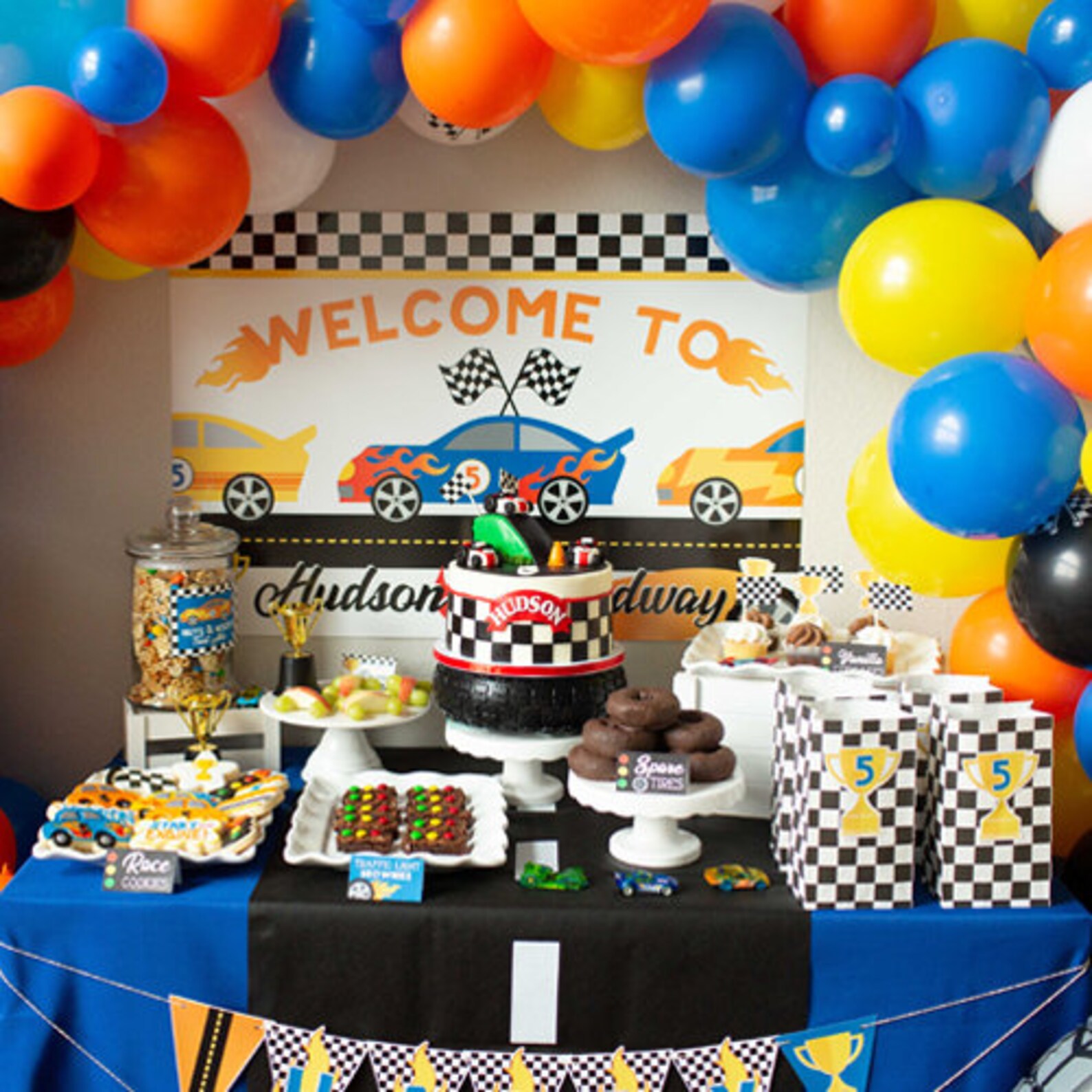 Printable Race Car Birthday Decorations Set Racecar Driver - Etsy
