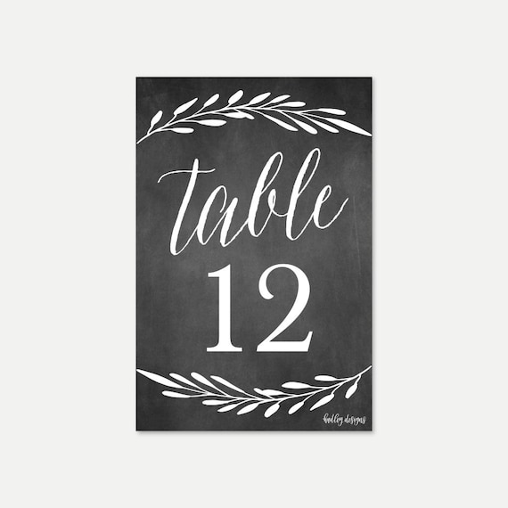 Paper & Party Supplies Digital Downloads DIY Table Numbers for a ...