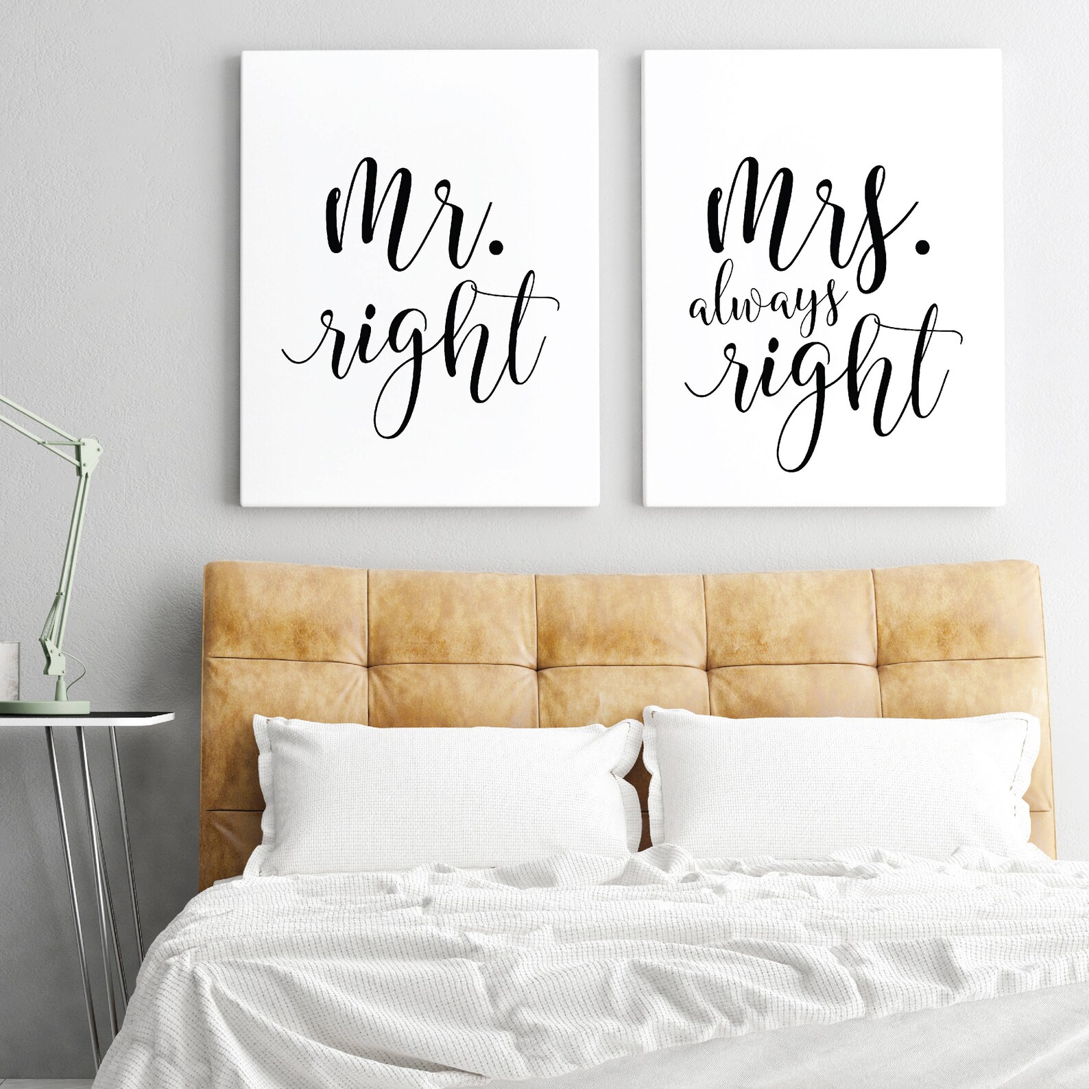 Mr. Right and Mrs. Always Right Printable Sign Set, Printable Wall ...