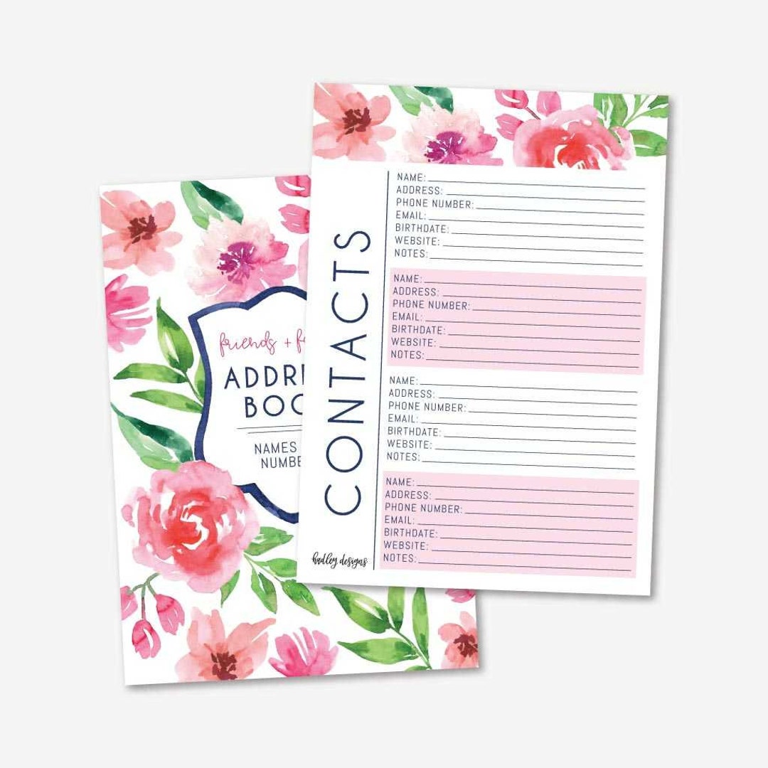 Printable Contact Information Card Printable A5 Planner - Etsy