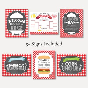 Printable Summer BBQ Complete Set Outdoor Grill Decor - Etsy