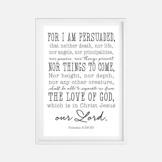 Romans 8 38 39 Wall Art Template Romans 8 38 39 Printable | Etsy