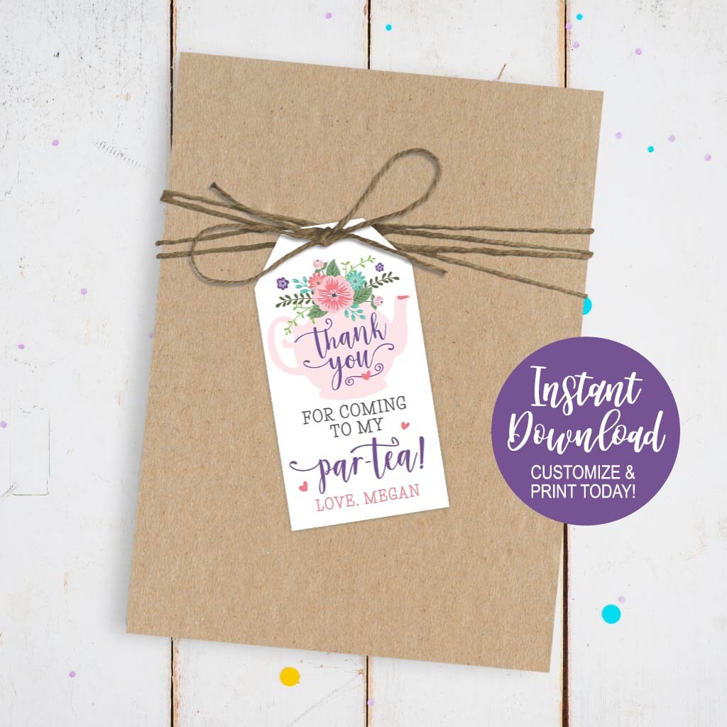 Editable Tag Printable Tea Tag Template Editable Hadley - Etsy