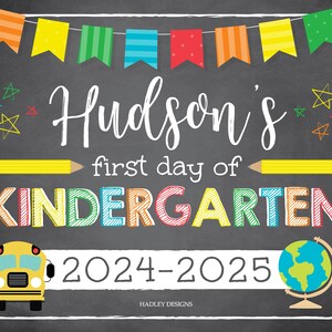 Back to School Printable, Back to School Chalk Board, First Day of ...