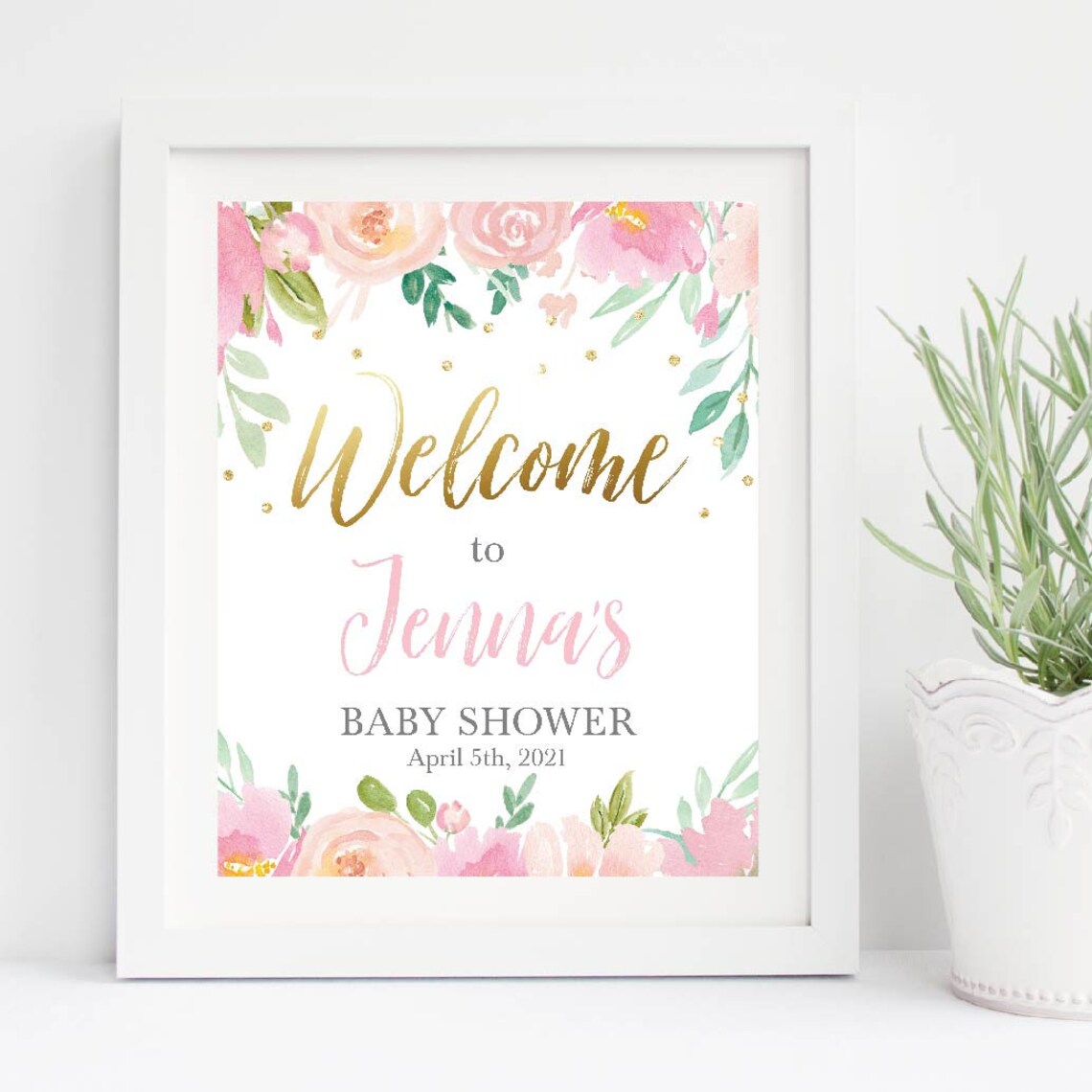 Editable Baby Shower Sign Digital Decor Editable Baby Shower | Etsy