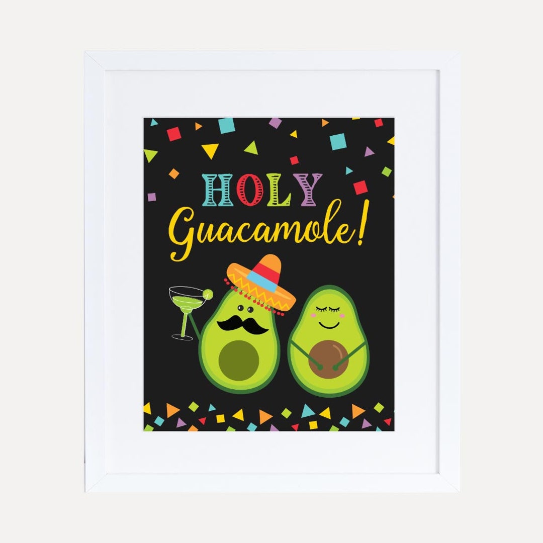 Fiesta Baby Shower Holy Guacamole Sign Template - Baby Shower Favors ...