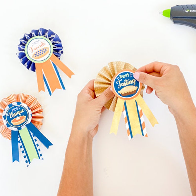 Editable Pie Baking Contest Award Ribbon Set, Printable Pie Eating ...