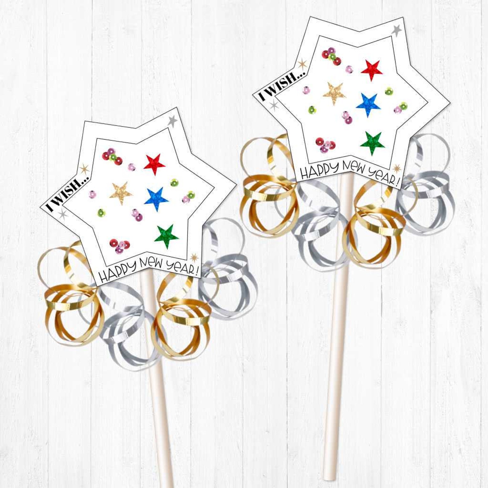 New Years Eve Party Wishing Wand Template - New Year Wishes, Kids New ...