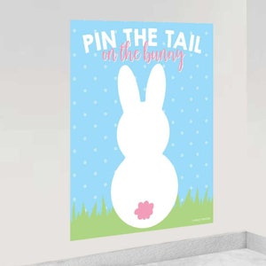 Easter Pin the Tail on the Bunny Game Template - Pin the Tail on the ...
