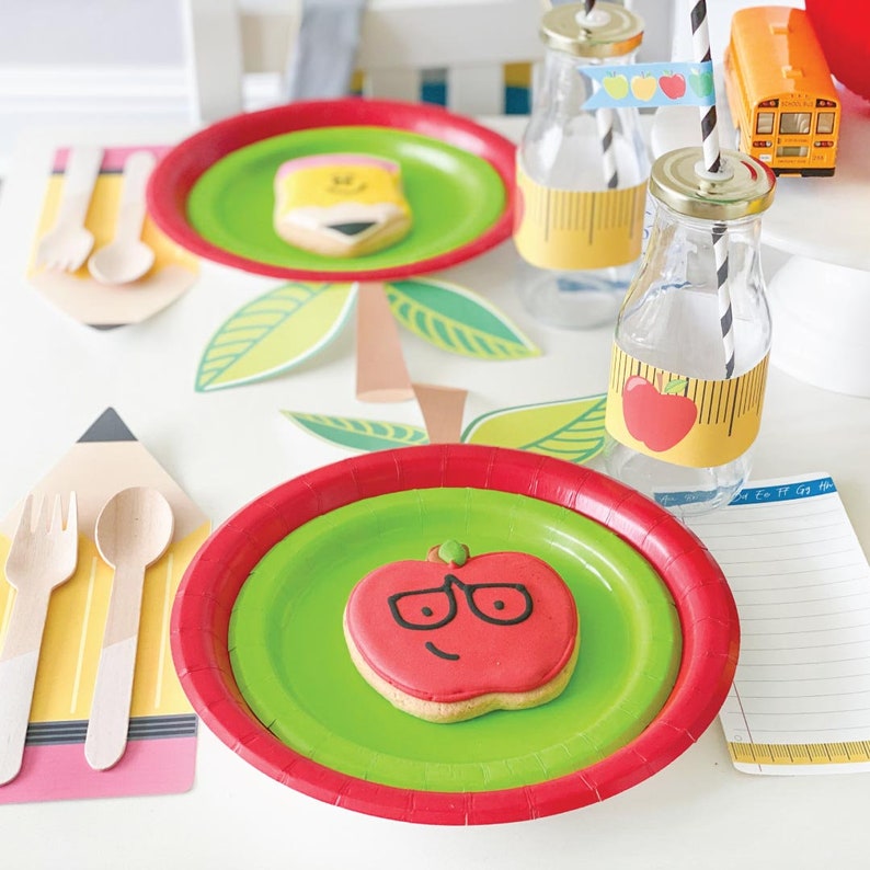 School Straw Topper Printable Back to School Kids Party Straw | Etsy