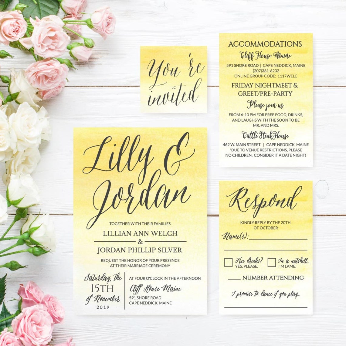 Printable Wedding Invitations Packages, Wedding Invitations Sets Cheap ...