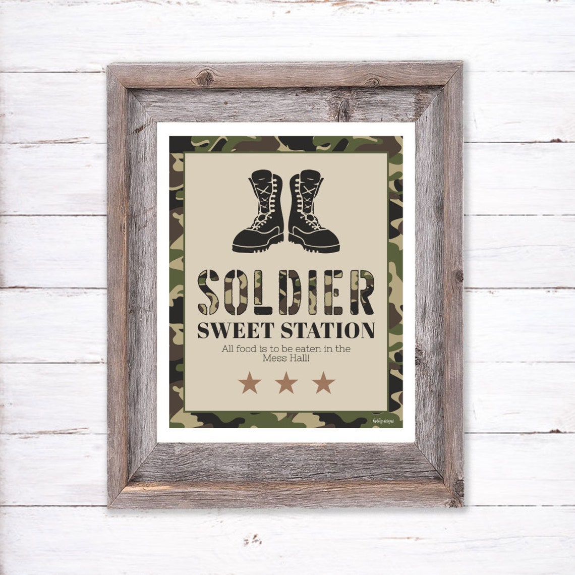 Camo Army Kids Party Birthday Sign Template - Printable Birthday Party ...