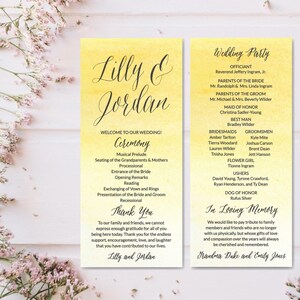 Instant Download Wedding Program, Wedding Program Thank You From the ...