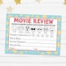Movie Night Review Template - Kids Movie Review Printable, Movie ...