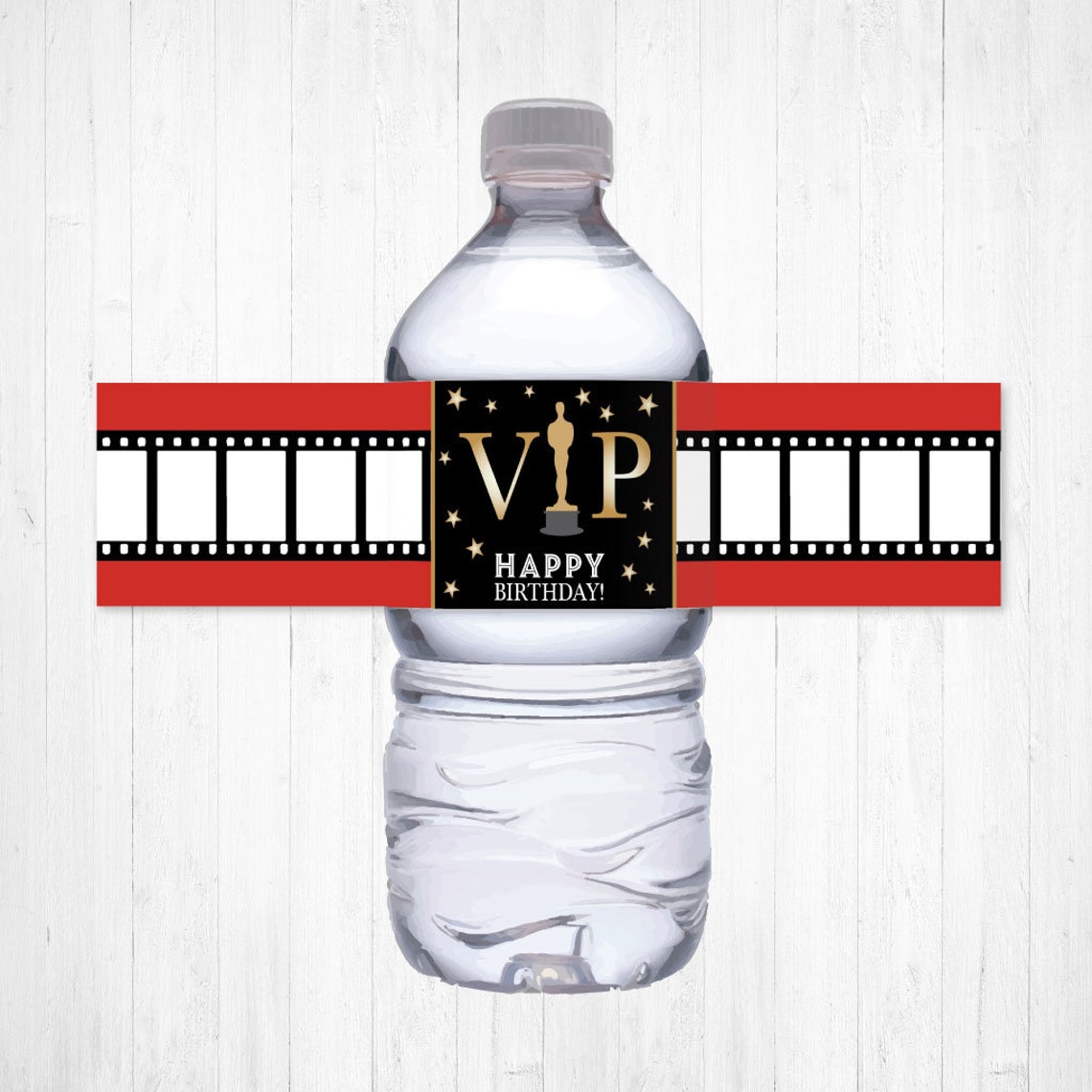 VIP Kids Party Bottle Label Template - Water Bottle Wraps, Party ...