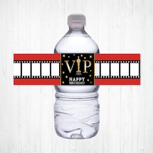 VIP Kids Party Bottle Label Template - Water Bottle Wraps, Party ...