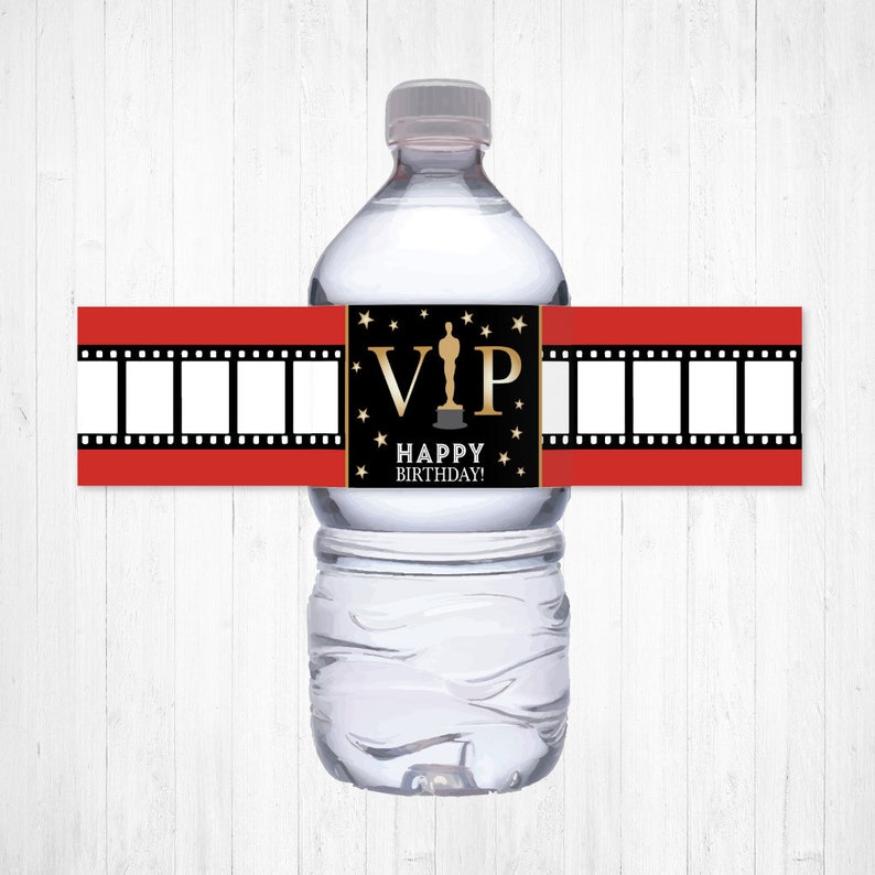 VIP Kids Party Bottle Label Template - Water Bottle Wraps, Party ...