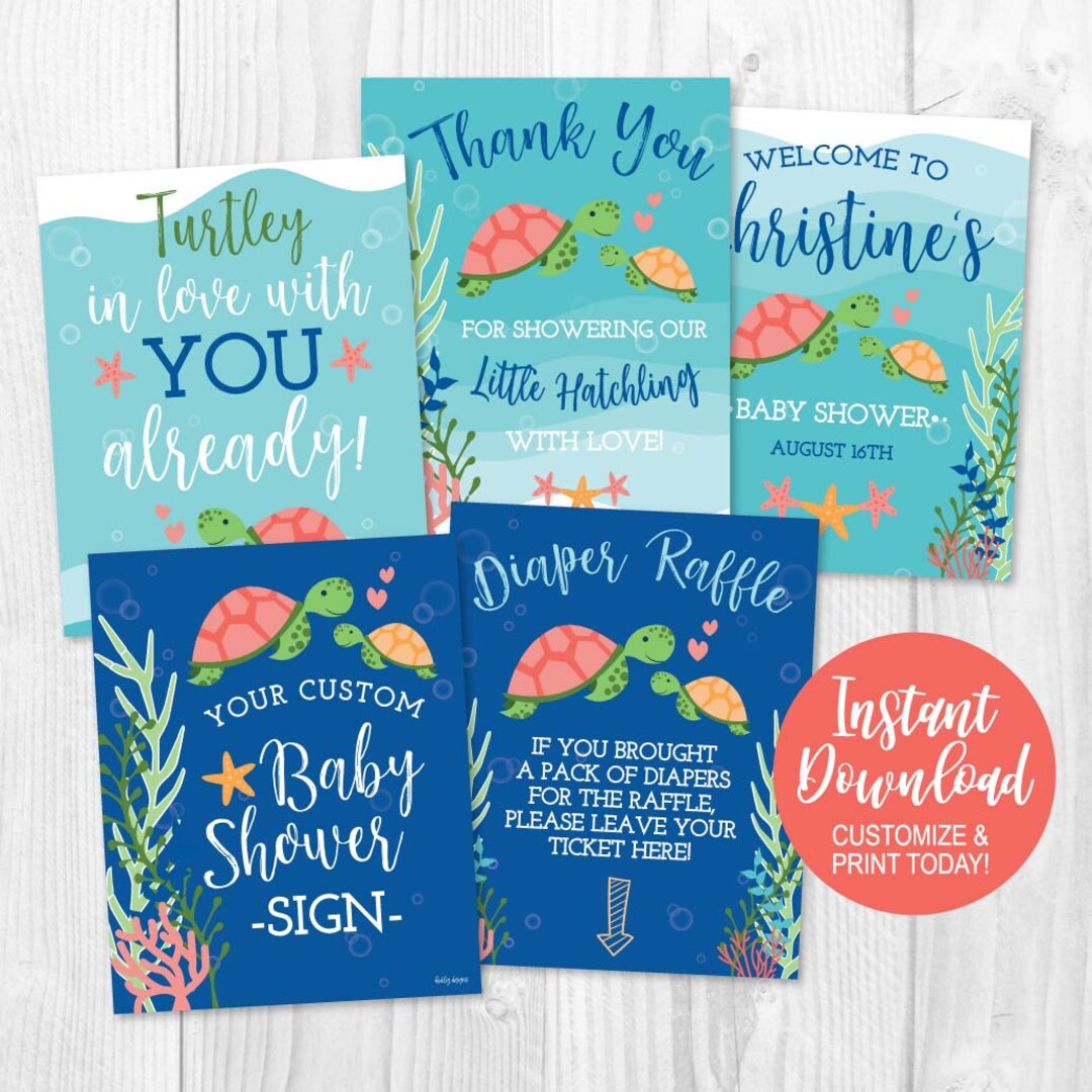 Baby Shower Sign Bundle, Baby Shower Sign Set, Baby Shower Sign Package ...