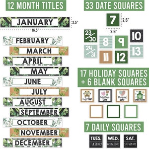 Farmhouse Classroom Calendar Set Bulletin Board Sets for Teachers ...