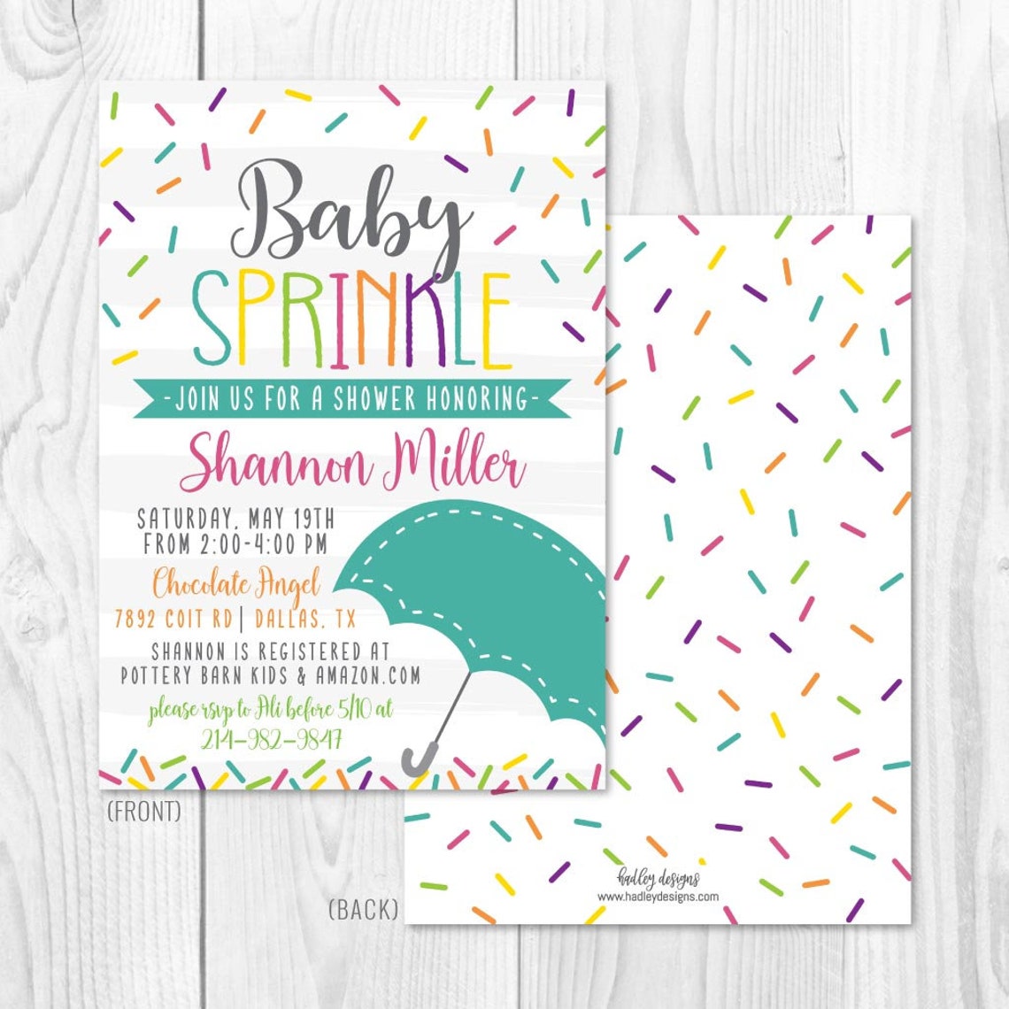 Sprinkle Baby Shower Invitation Template - Baby Shower Invitation ...